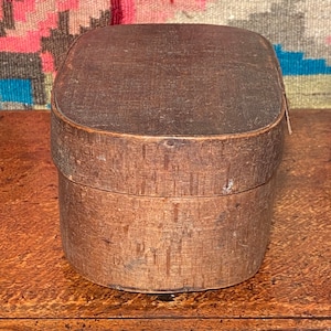 Antique Oval Wooden Cheese Box, Antique Primitive Pantry Box, Bentwood ...