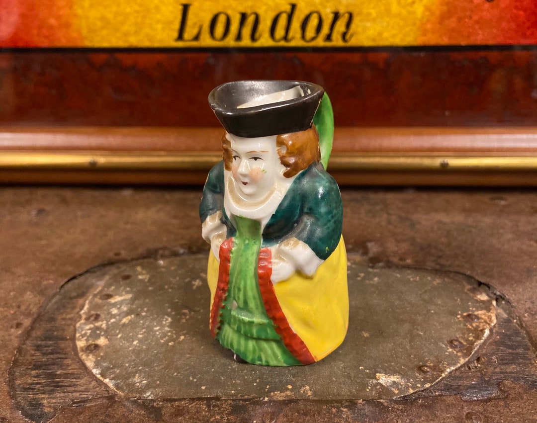 Made in Occupied Japan Miniature Toby Jug, Vintage Hand Painted Ceramic ...