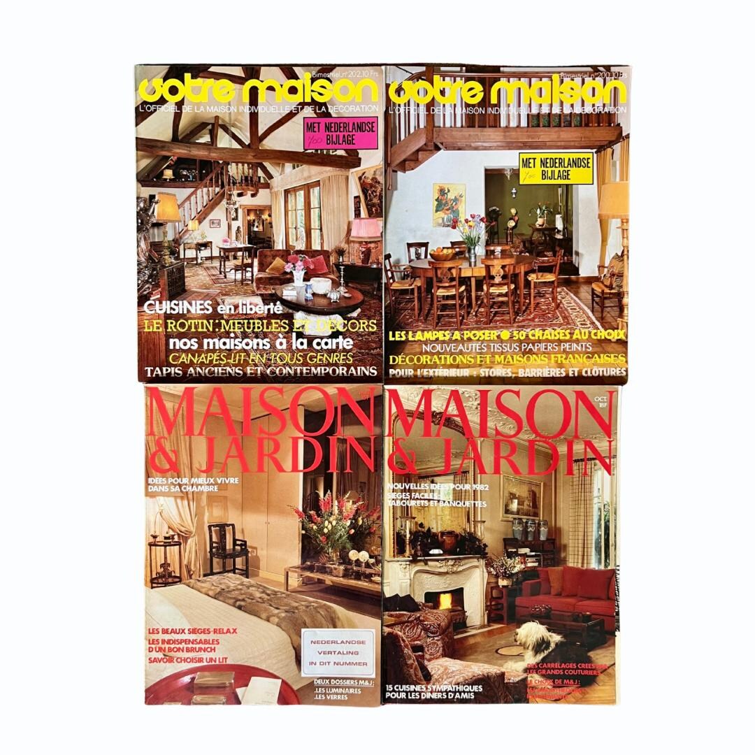 Vintage French Interior Design Magazines - 1981 Maison & Jardin - Lot ...