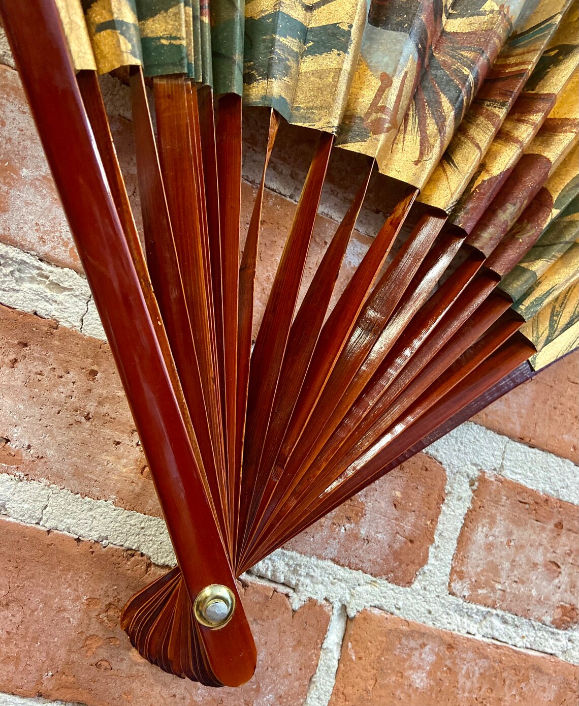 Vintage Oriental Wall Fan Art Asian Wall Hanging Fan - Etsy