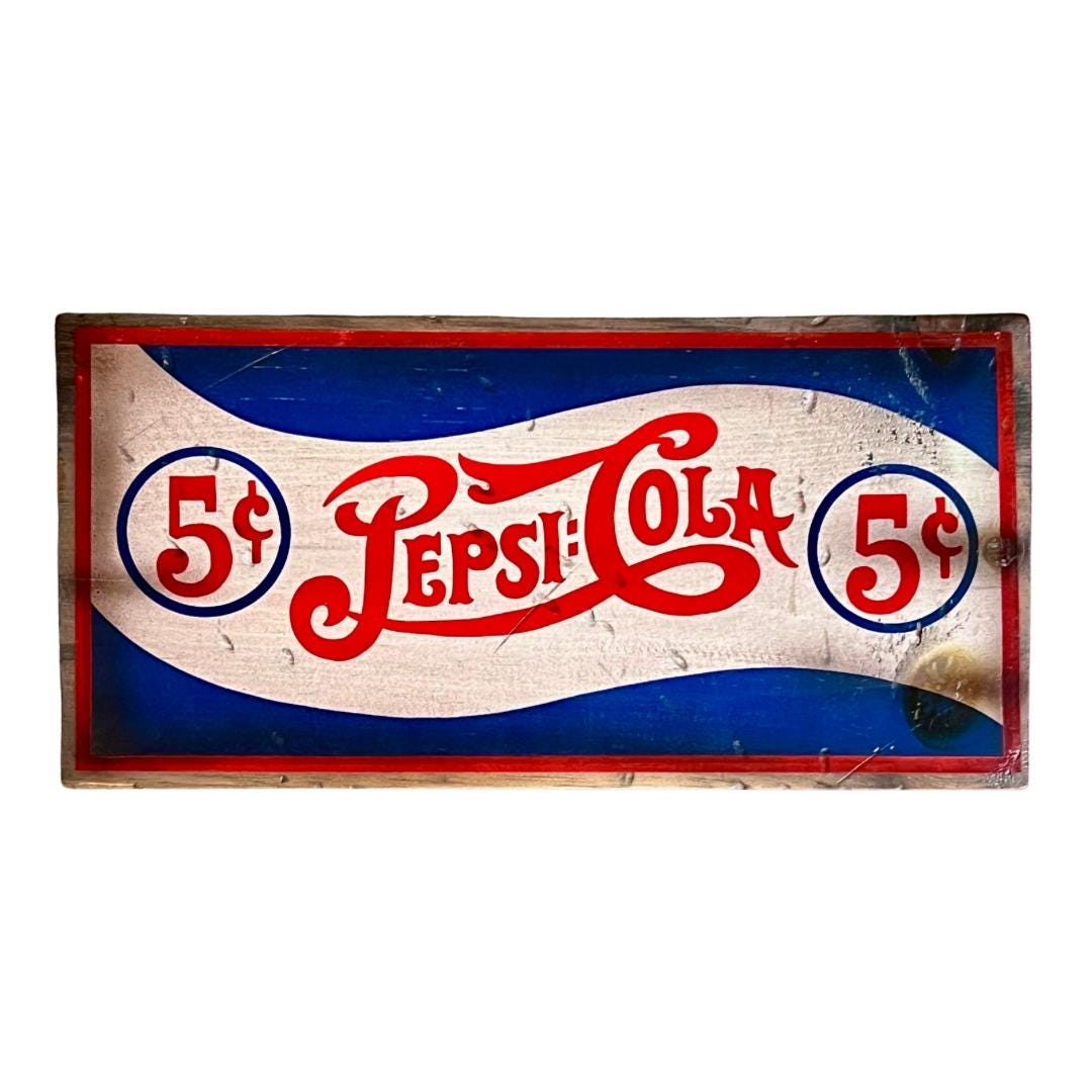 Pepsi Cola Sign Vintage, Wooden Advertisement Sign, Pepsi Cola ...