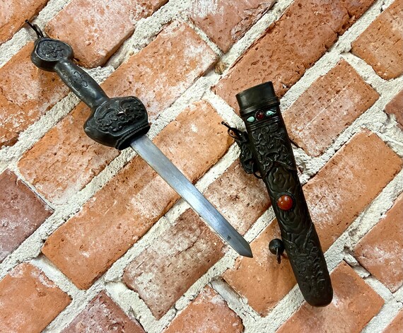 Vintage 12" Dagger Knife, Dagger Fantasy, Vintage Ant… - Gem