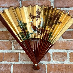 Vintage Oriental Wall Fan Art Asian Wall Hanging Fan - Etsy