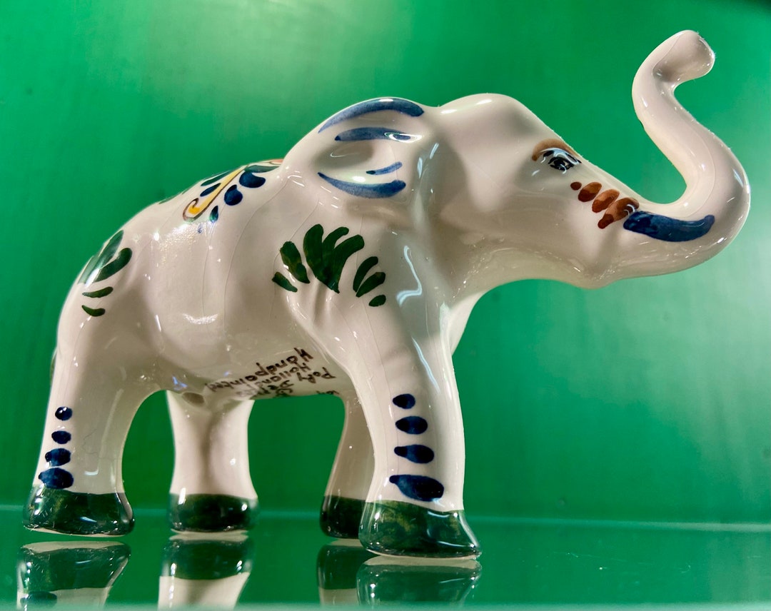 Vintage Delft Elephant Figurine: Hand-painted Dutch Collectible - Etsy