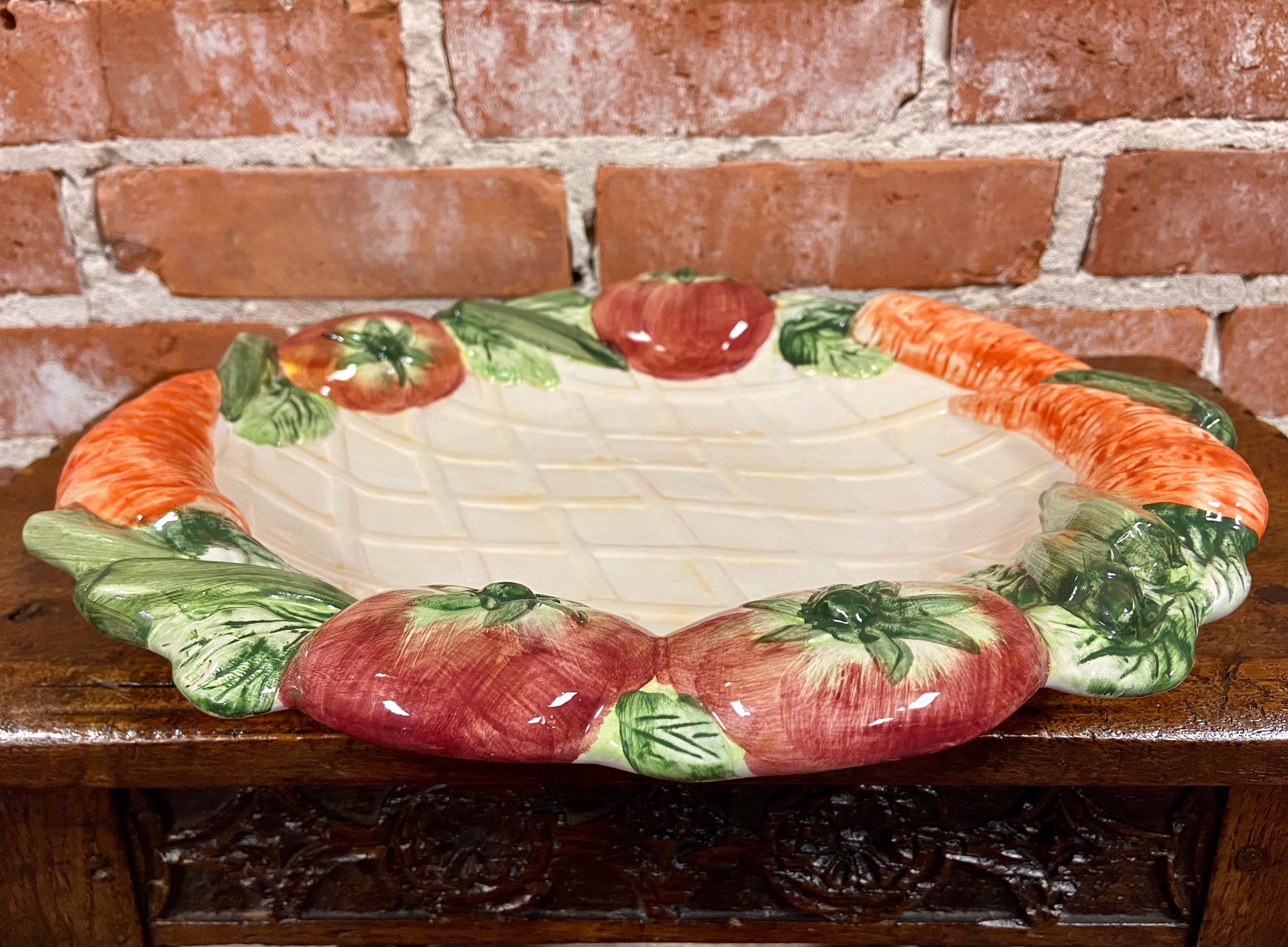 Vintage Hand Painted Ceramic Vegetable Plate Ceramic | Etsy