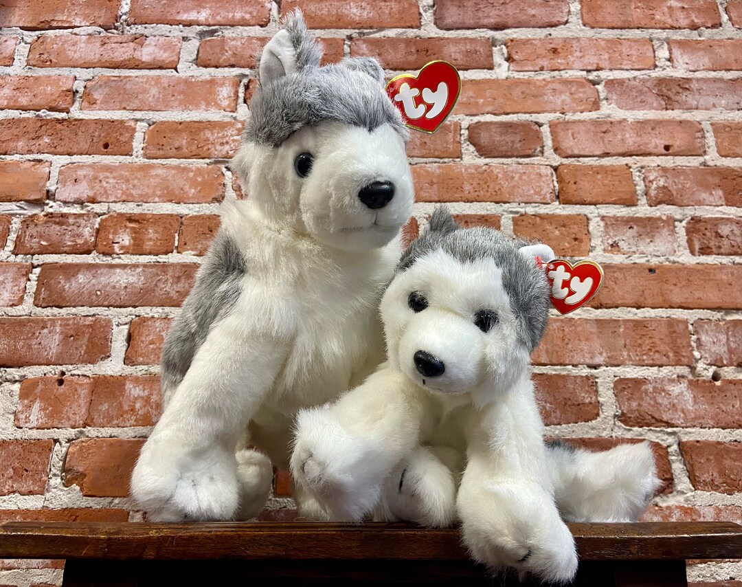 Vintage Pair of Ty Stuffed Dogs, Ty Timber Dog, Ty Dakota Dog, Ty ...