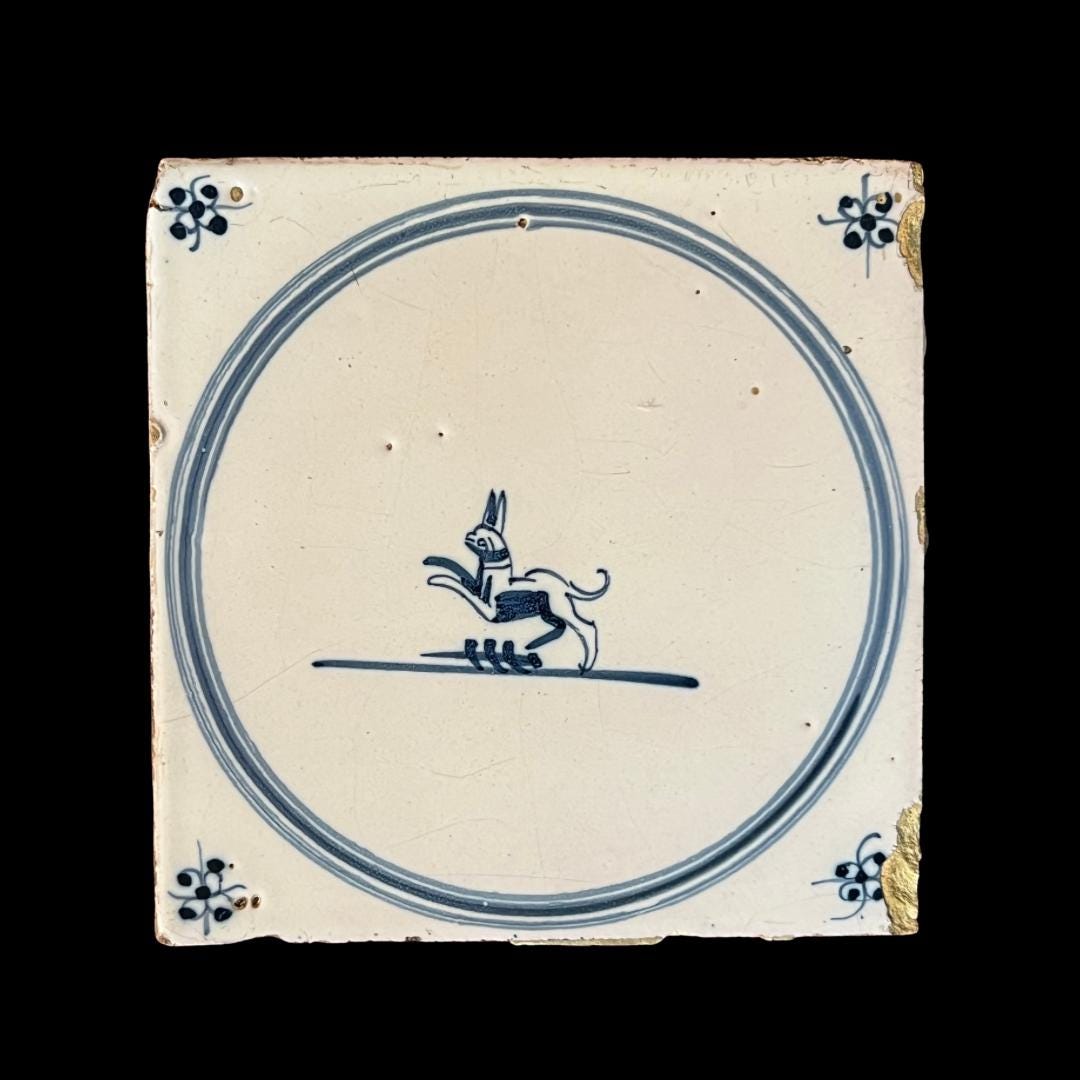 18th Century Dutch Delft Tile: Springer Antique Hand-painted Dutch ...
