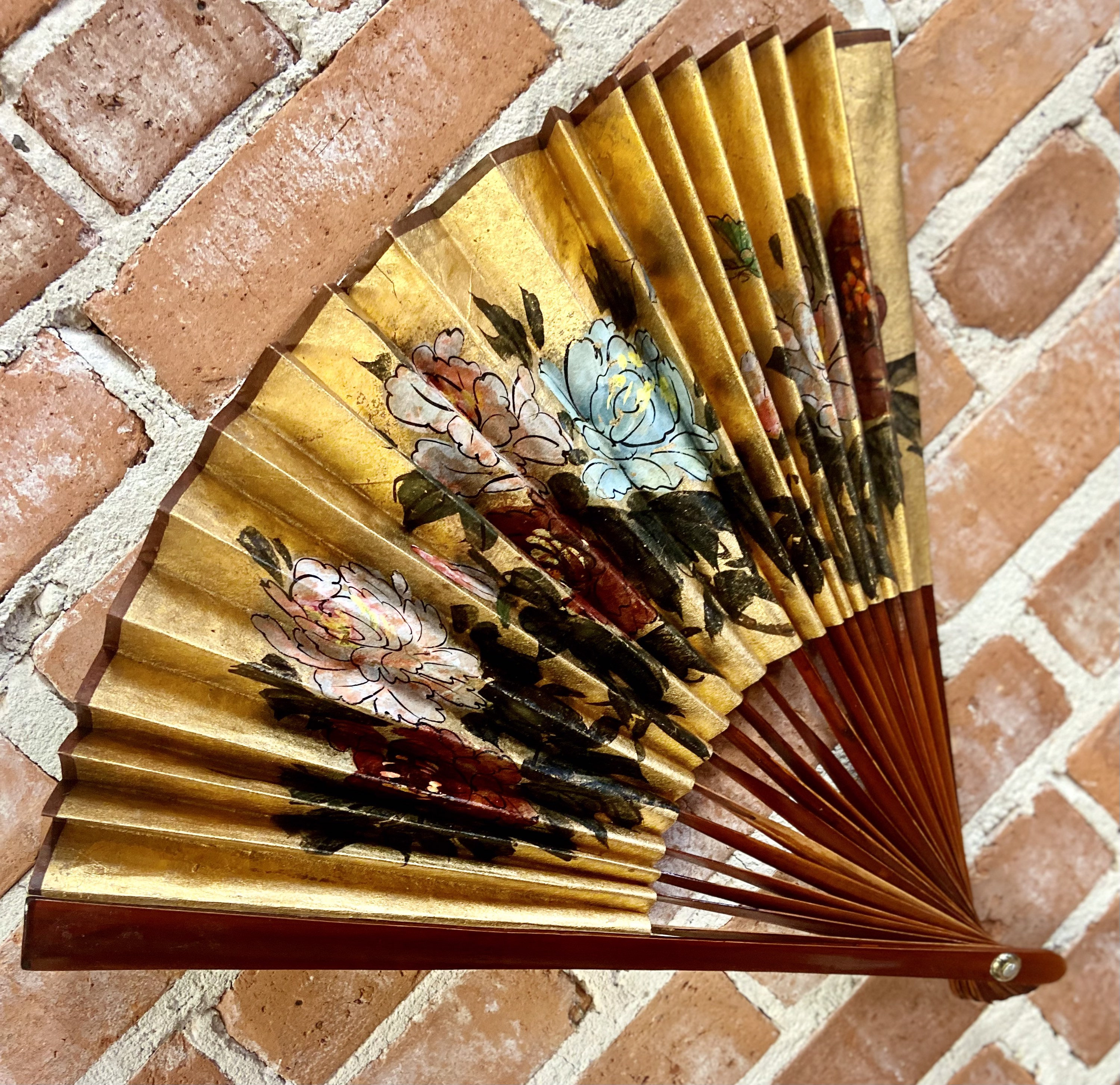 Vintage Oriental Wall Fan Art Asian Wall Hanging Fan - Etsy