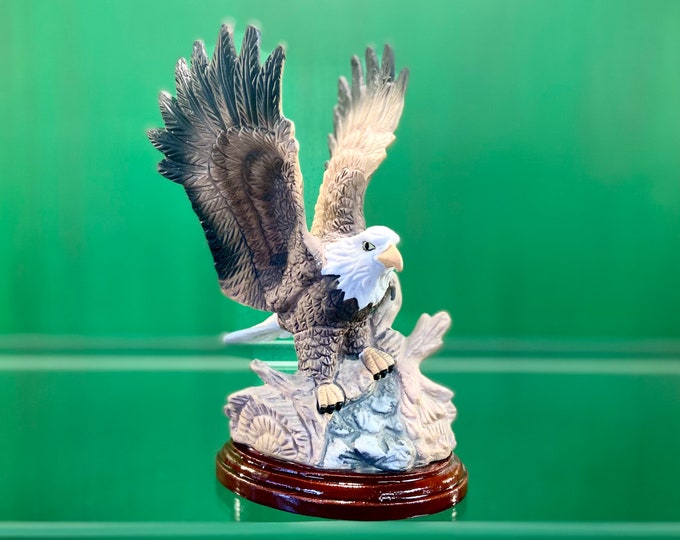 Vintage Porcelain Eagle, Hand Painted American Bald Eagle Porcelain ...