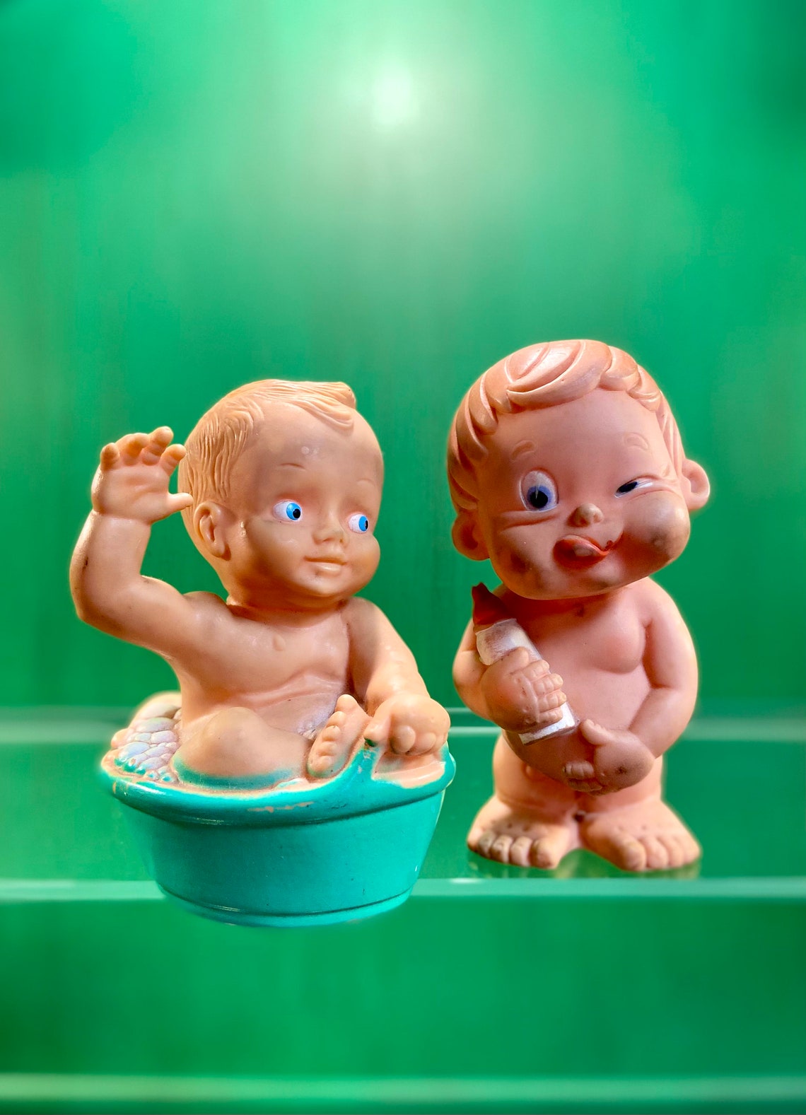 Set of 2 Vintage Squeaky Baby Toy Dolls Baby Squeak Toy by - Etsy Italia