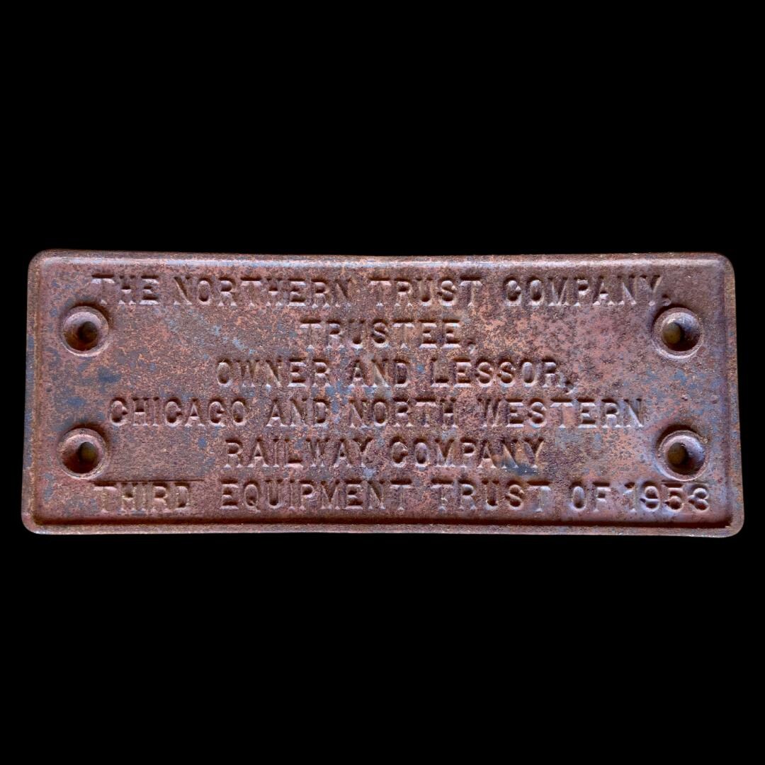 Vintage Cast Iron Railroad Trust Plate, Chicago and North Western ...