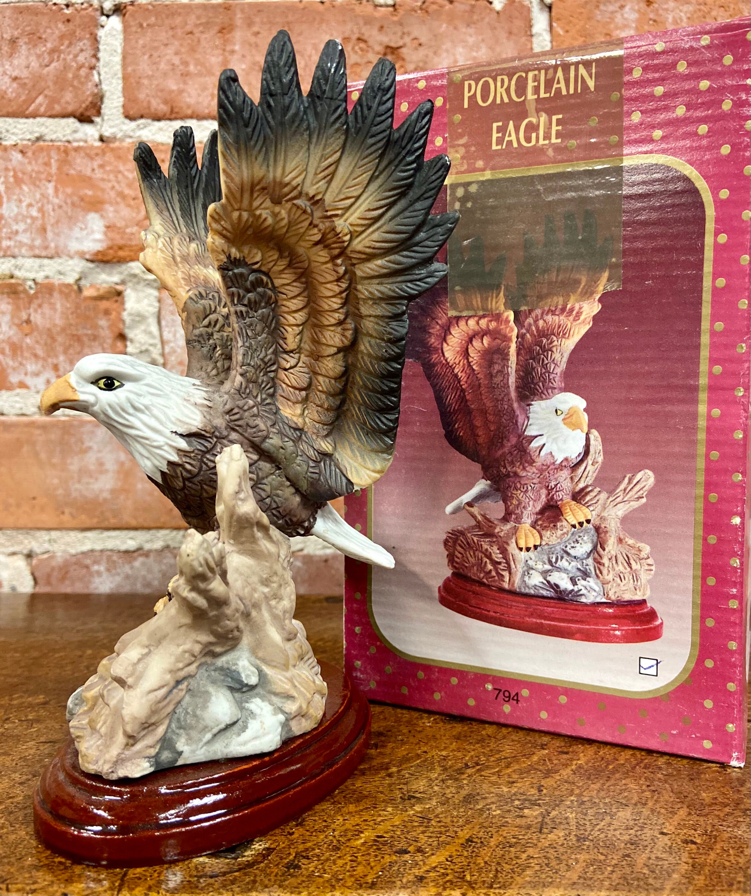 Vintage Porcelain Eagle Hand Painted American Bald Eagle | Etsy