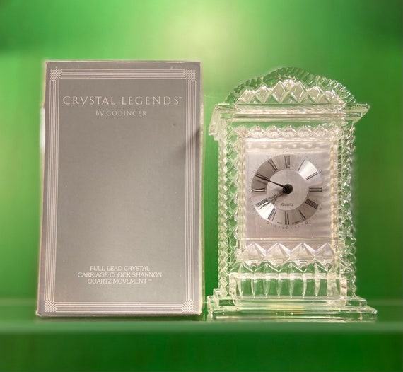 Vintage Crystal Clock Crystal Legends by Godinger Full Lead - Etsy