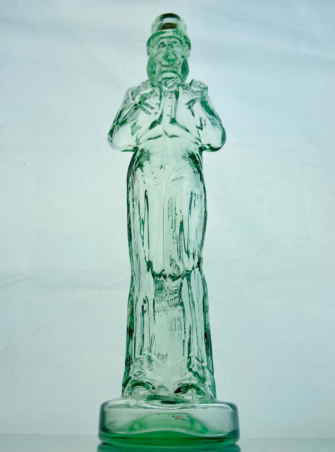 Vintage Uncle Sam Glass Bottle Decanter With Cork Stopper Art | Etsy