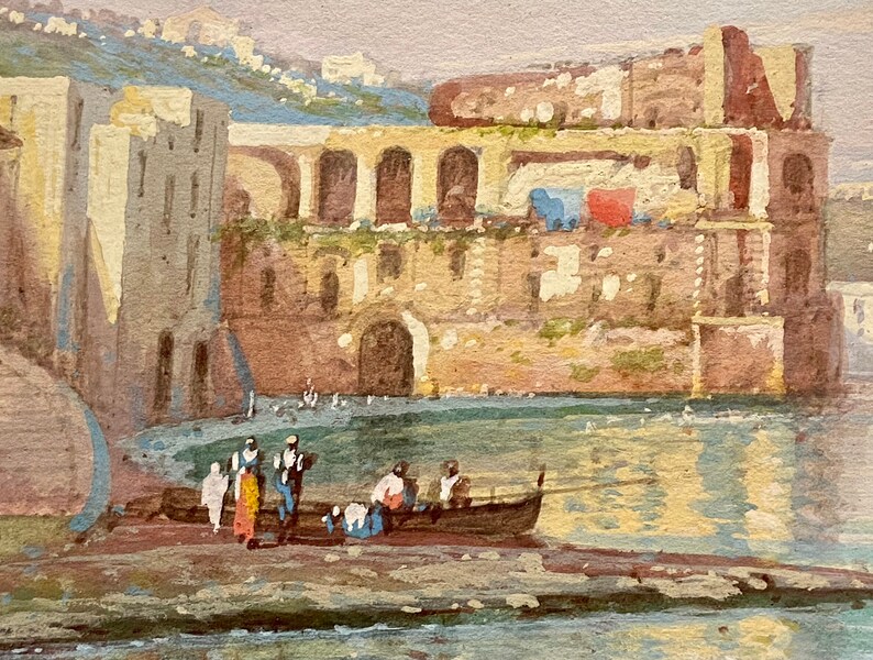 Vintage Original Naples Bay Painting Bay of Naples Art - Etsy