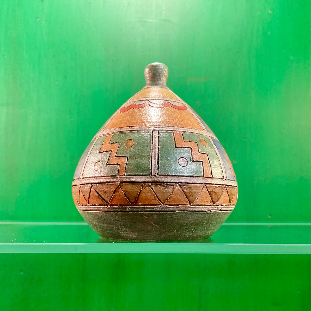 Vintage Brazil Art Pottery Covered Pot: Southwest Ceramic Bowl - Etsy