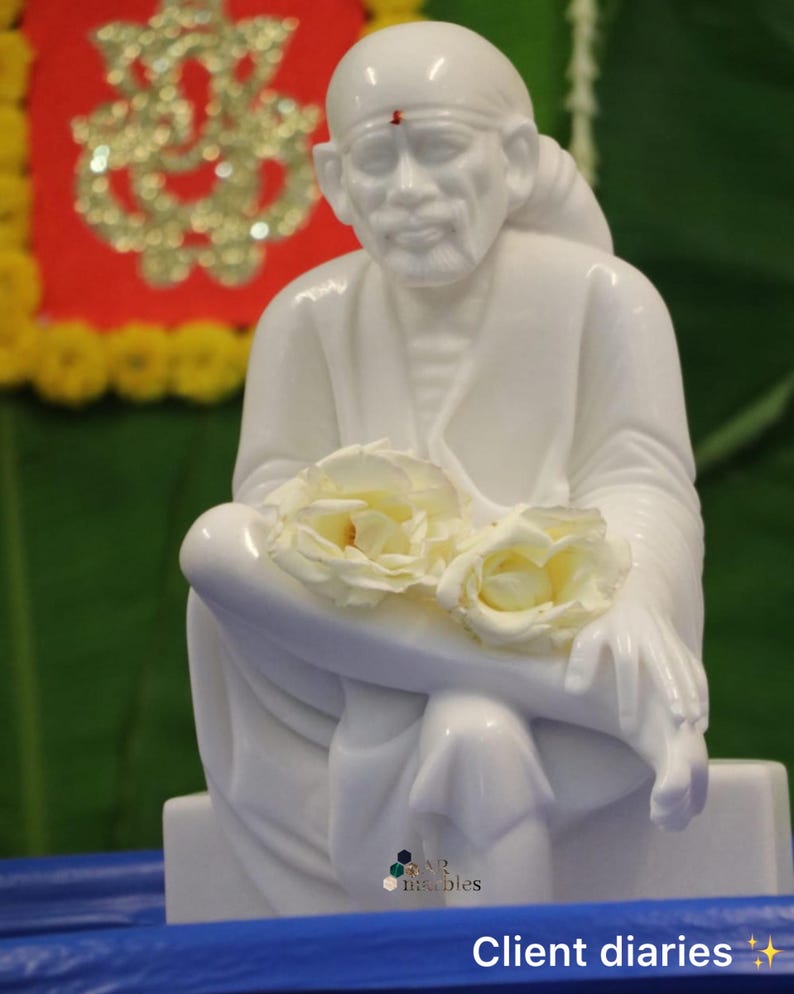 Marble Shree Sai Baba Statue: Hindu God Idol for Home Worship - Etsy