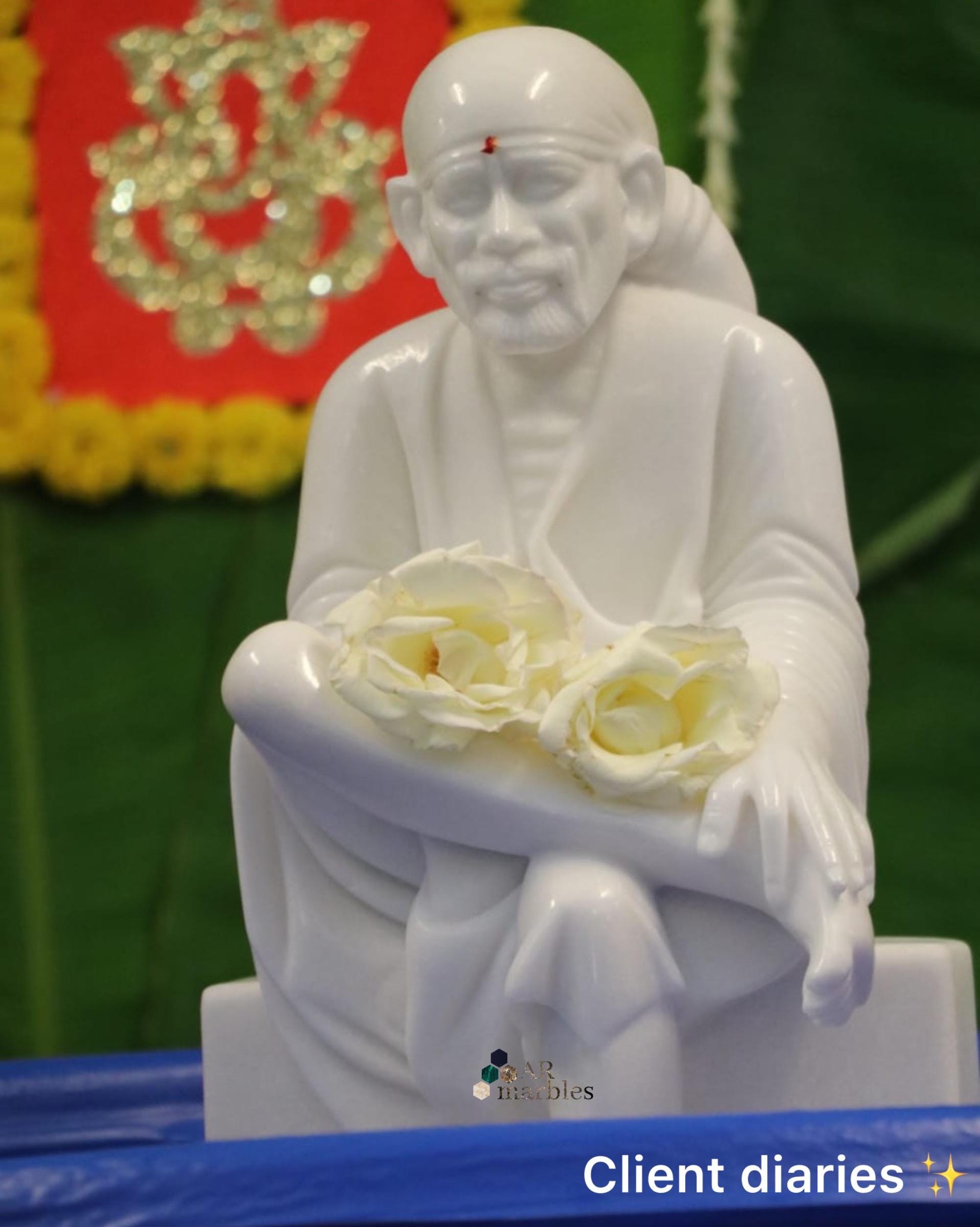 Marble Shree Sai Baba Statue: Hindu God Idol for Home Worship - Etsy UK