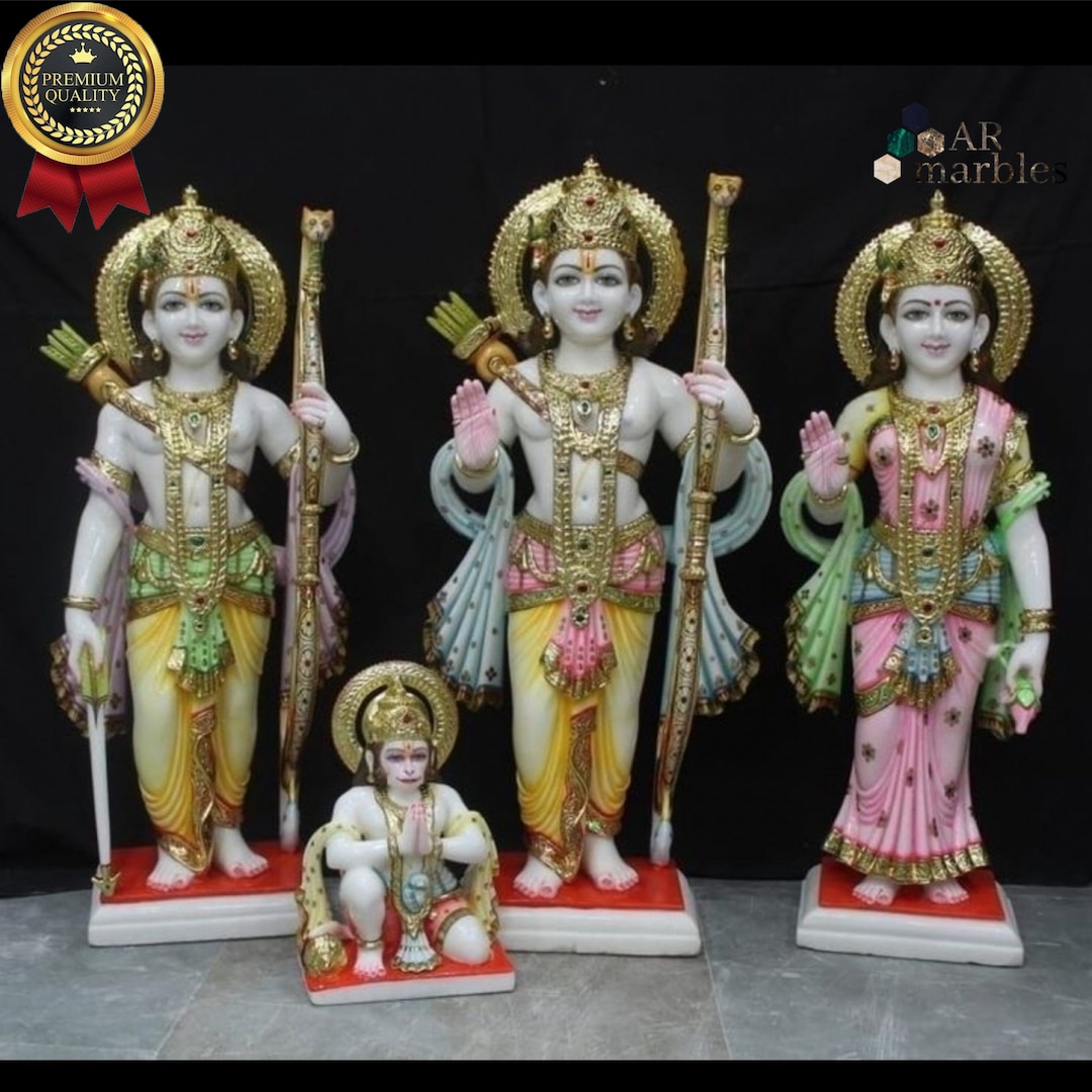 Ramayan Jodi, Sita Ram Laxman Statue, Marble God Idol, 12 INCH Ram Sita ...