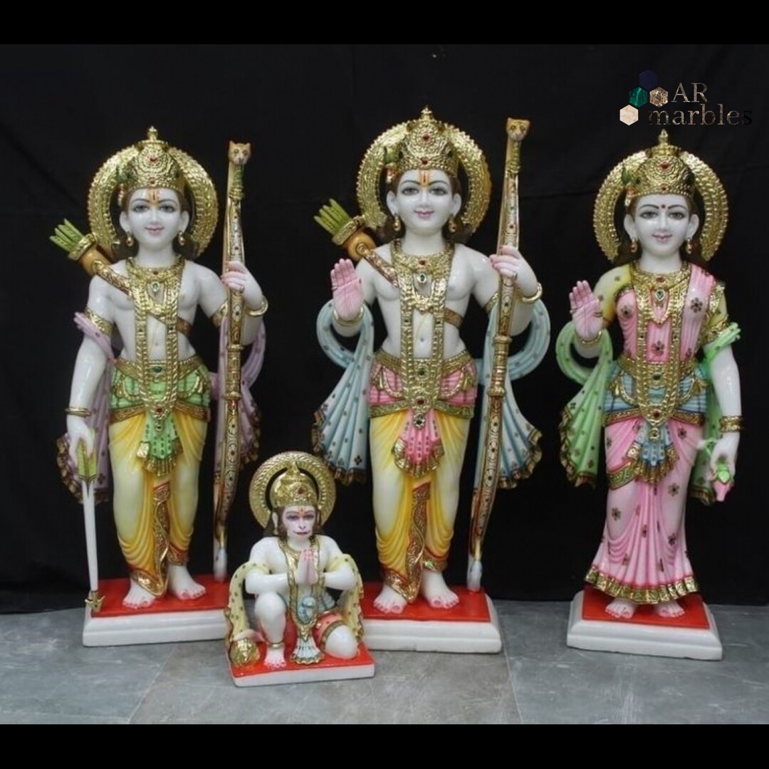 Ramayan Jodi Sita Ram Laxman Statue Marble God Idol 12 INCH - Etsy