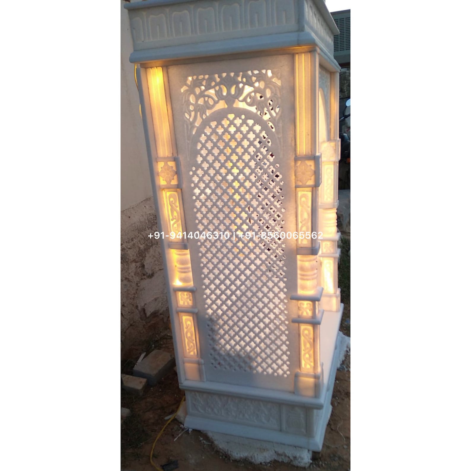 Luxury Home Temple With LED Lights, Temple, Marble Mandir - Etsy