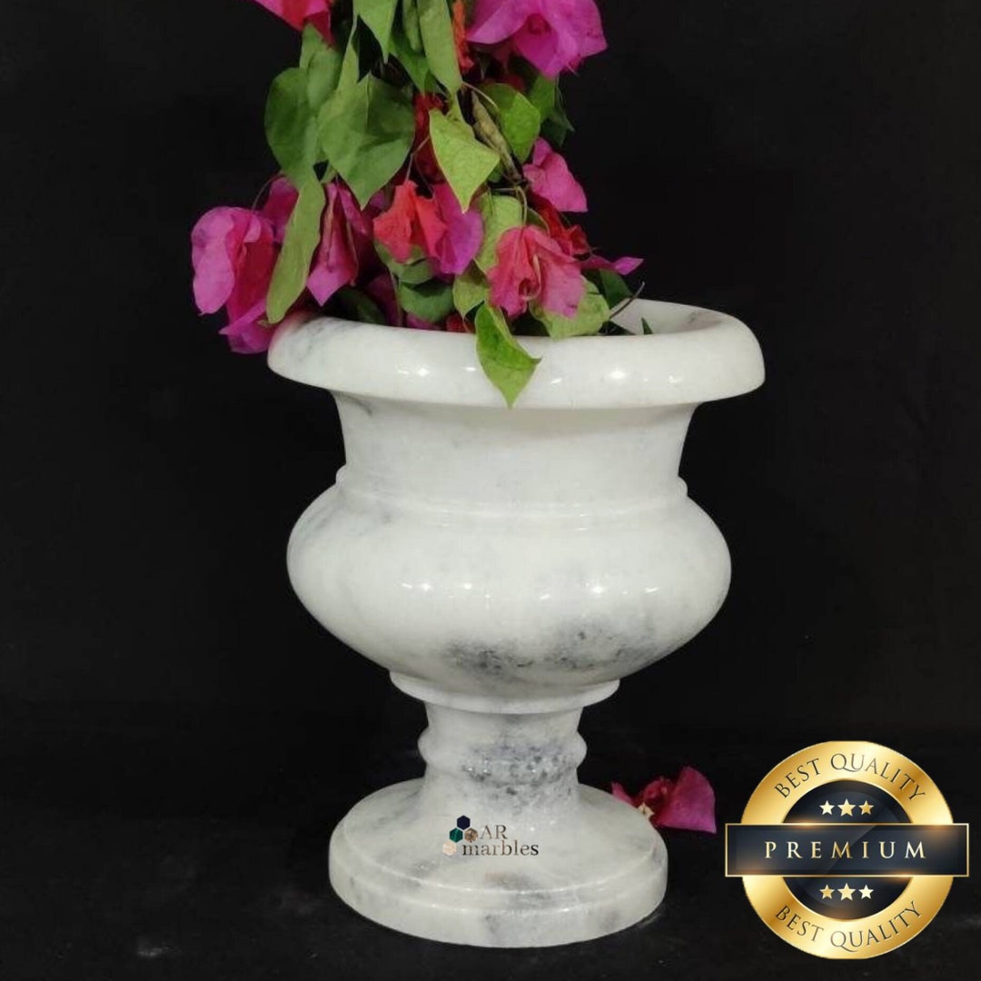 Hand Carved Marble Planter: Modern Indoor Outdoor Vase - Etsy