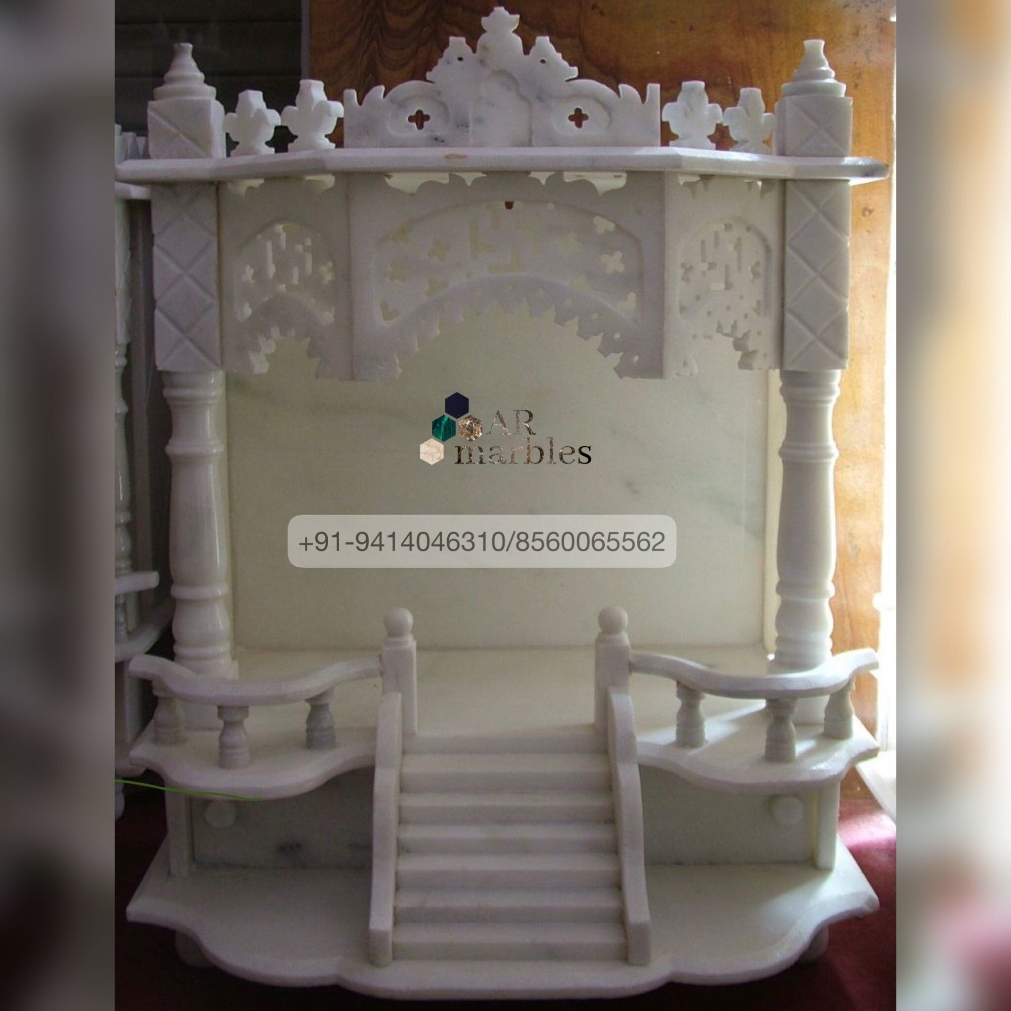 Ghar Mandir, Pooja Ghar, Marble Temple, White Mandir, Hindu God Home ...