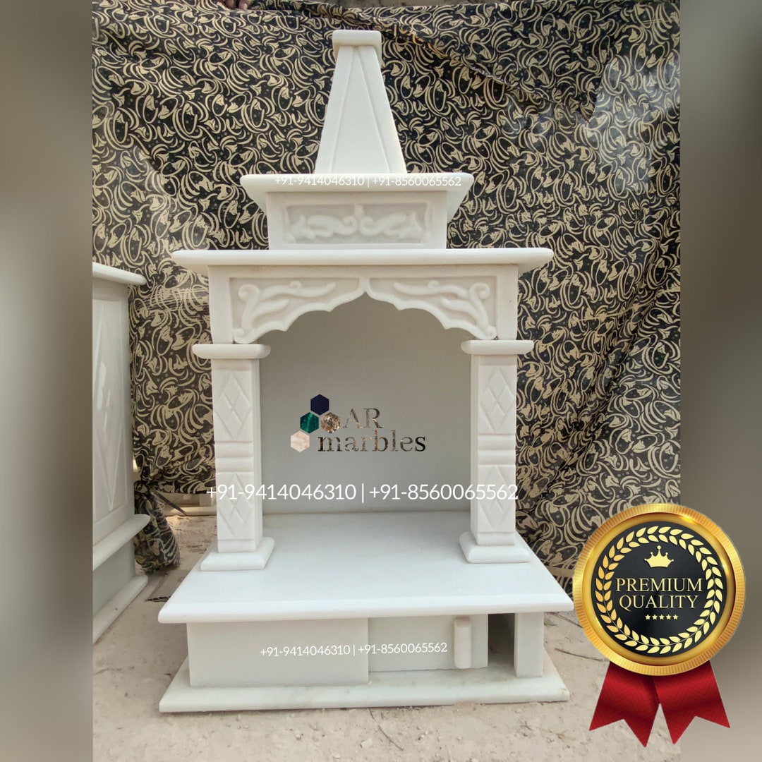Small Marble Temple, Modern Design Indian Home Mandir, Hindu Mandir ...
