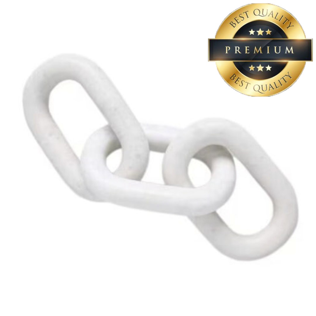 Marble Chain Link, Decorative Big Chain, White Marble Decor, Home ...