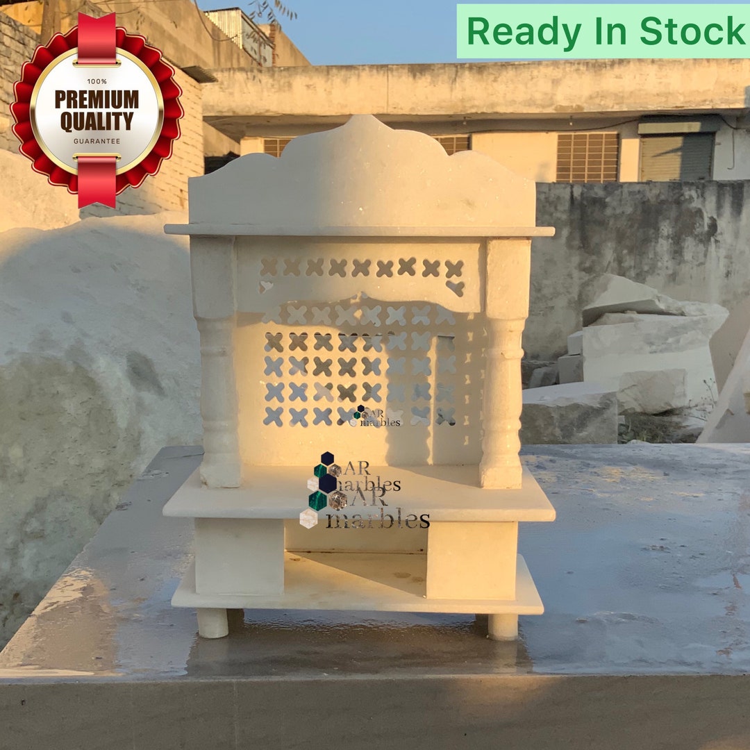 Little Temple in Natural Marble Hand Carved 35CM Tall Hindu Temple ...