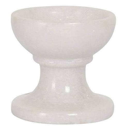 Set of 4 Marble Diyas, Religious Temple Pooja Tool, Alter Diya Stand ...