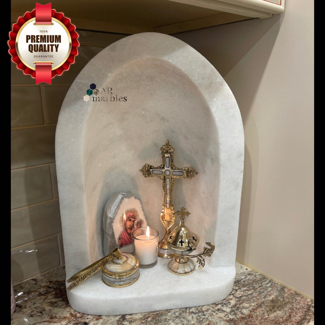 Hand Carved Marble Shrine: Small Pooja Ghar Mandir Altar - Etsy