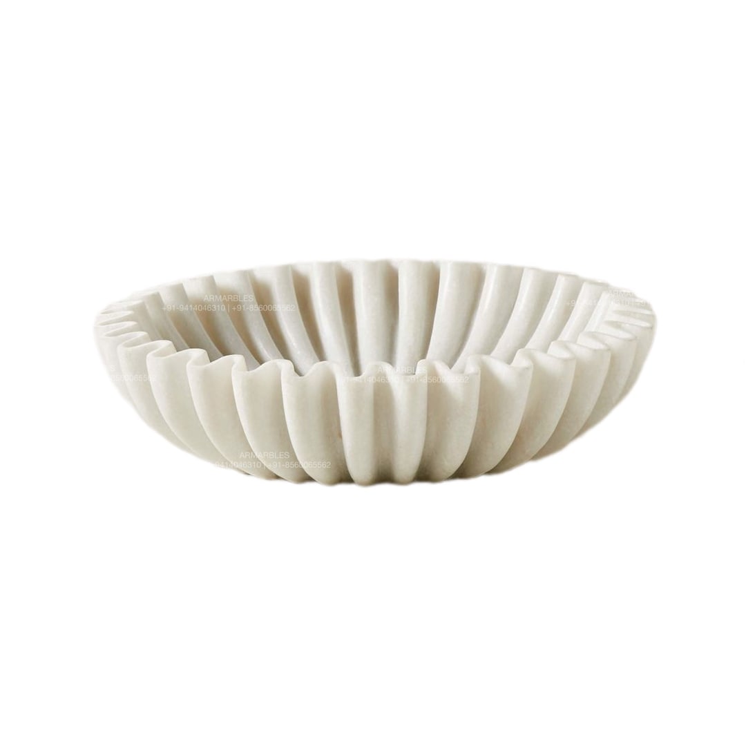 Ruffled Marble Bowl, Catch Hall Bowl, Scalloped Bowl, Flower Bowl ...