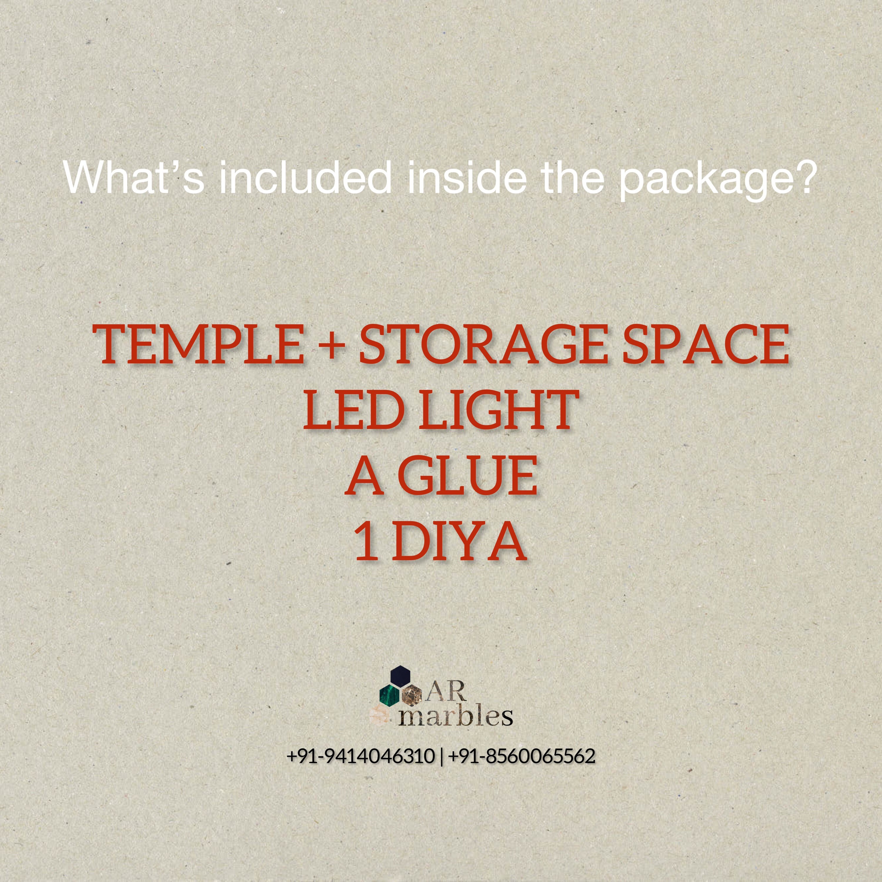 Big Size Beautiful Home Temple With LED Lights Temple Marble - Etsy