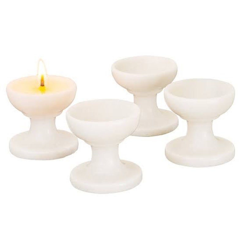 Set of 4 Marble Diyas, Religious Temple Pooja Tool, Alter Diya Stand ...