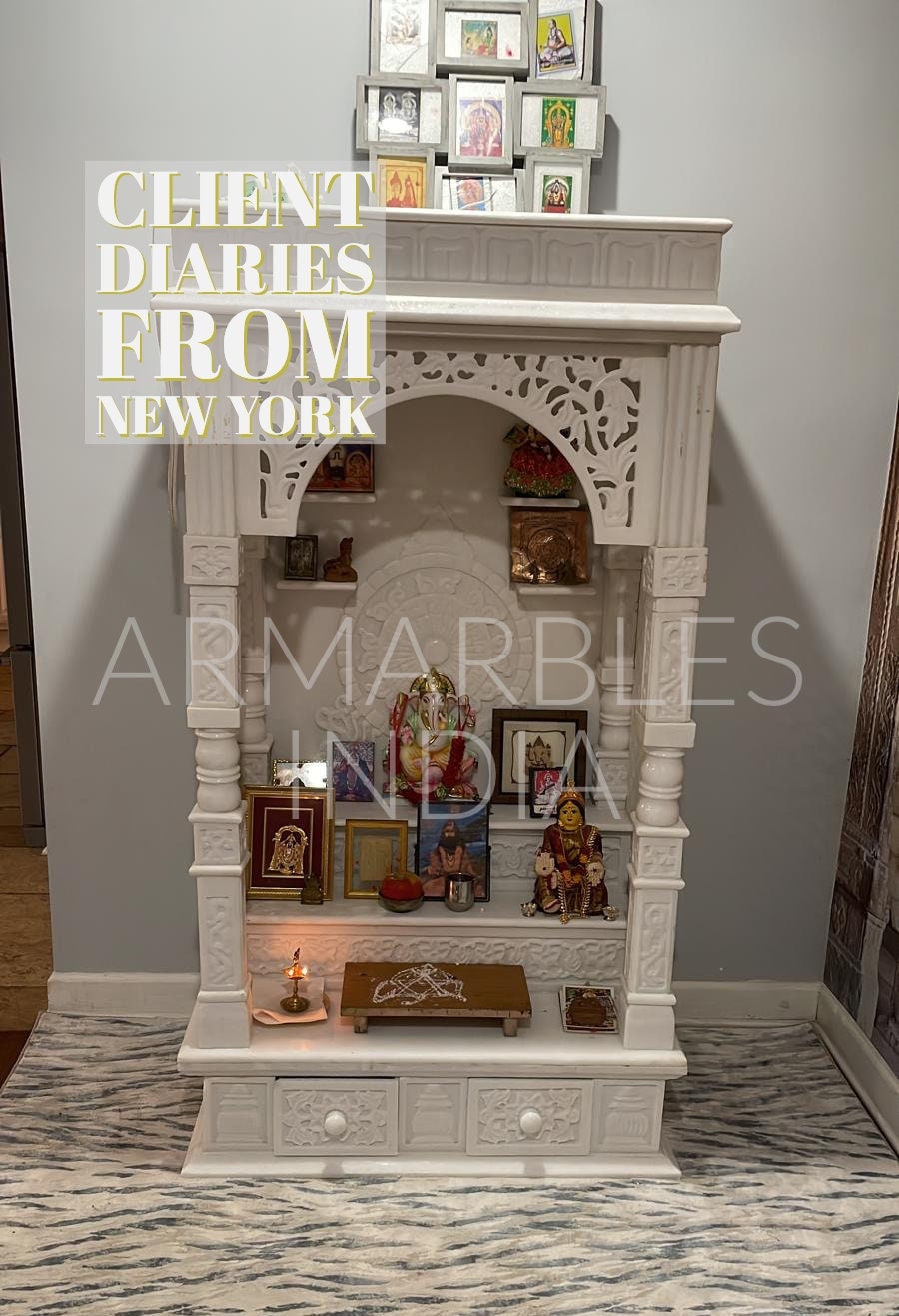 Luxury Home Temple With LED Lights, Temple, Marble Mandir - Etsy