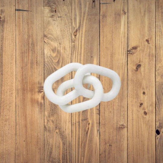 Marble Chain Link, Decorative Big Chain, White Marble Decor, Home ...