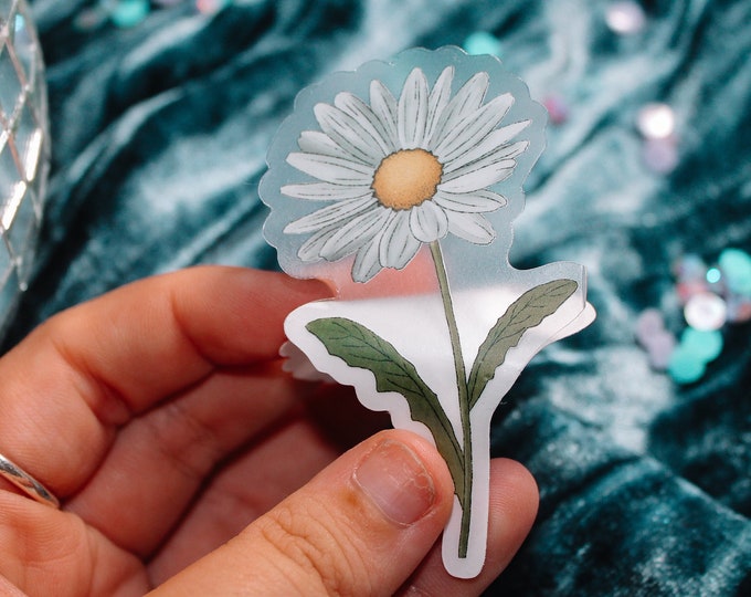 Daisy Clear Sticker Matte Weatherproof Sticker Scrapbooking Water ...