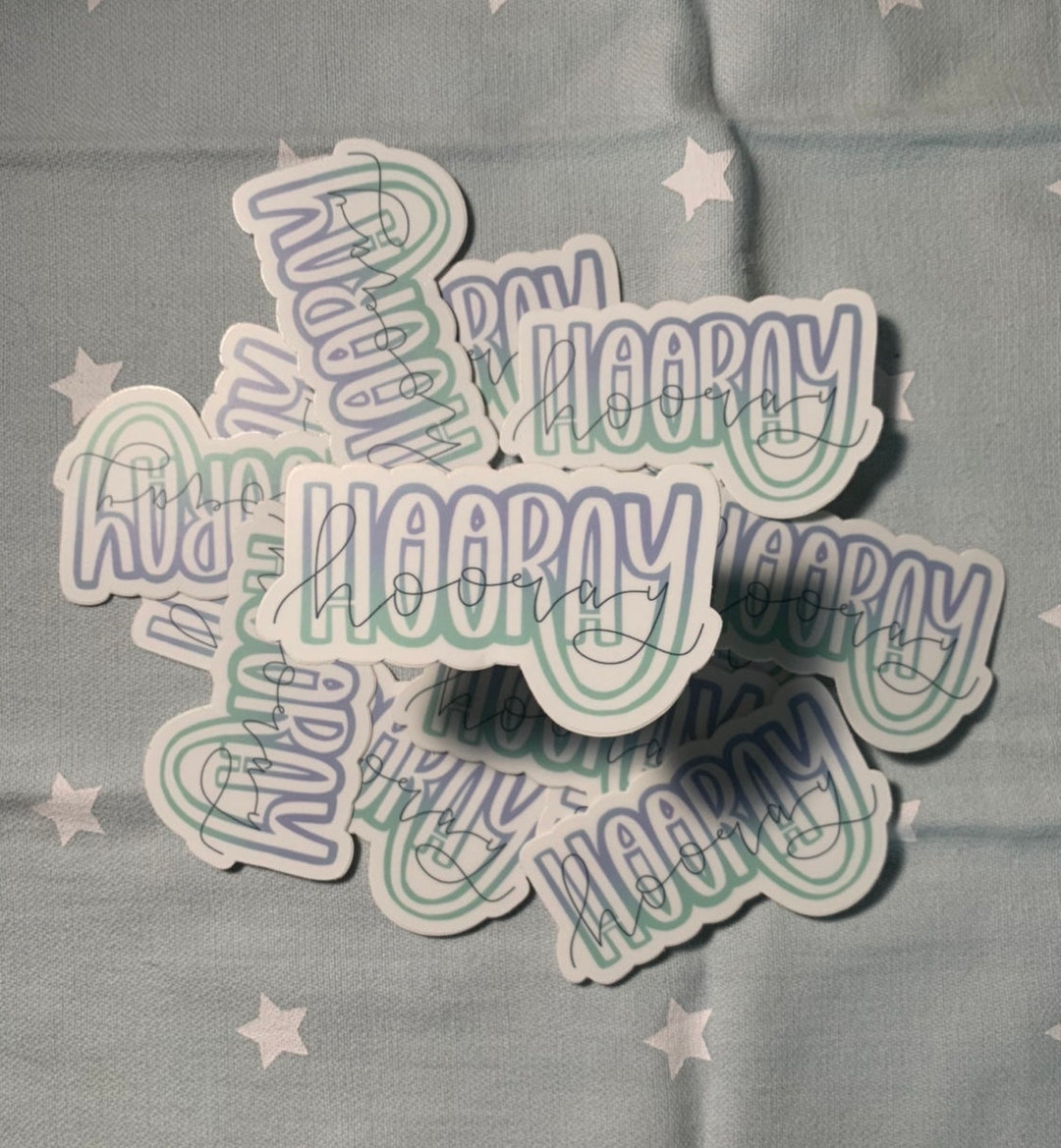 Hooray Sticker - Etsy