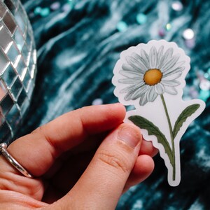 Daisy Clear Sticker Matte Weatherproof Sticker Scrapbooking - Etsy