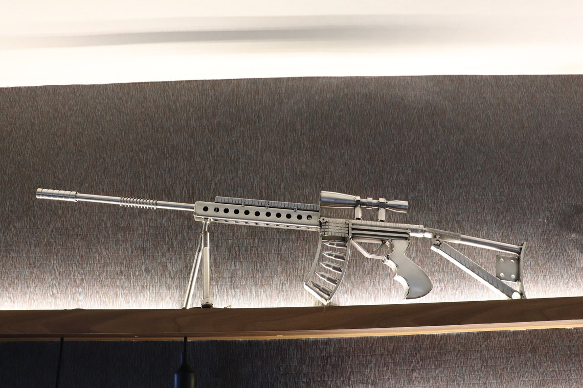 Metal Gun Sculpture Stainless Steel Sniper Sniper Gun Metal - Etsy