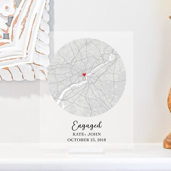 Where We Got Engaged Custom Engagement Gift Personalized Engagement ...