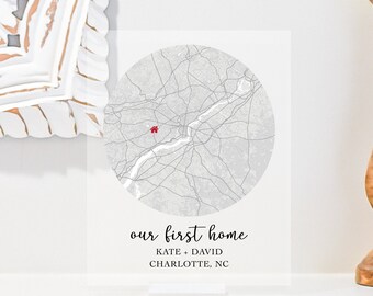New Home Map Sign - Etsy