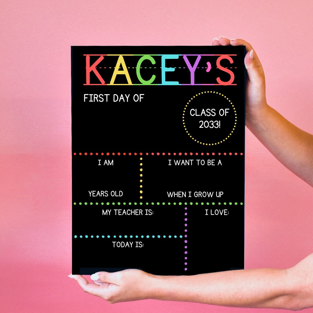 First Day of School Photo Prop, Back to School Sign, Last Day of School ...