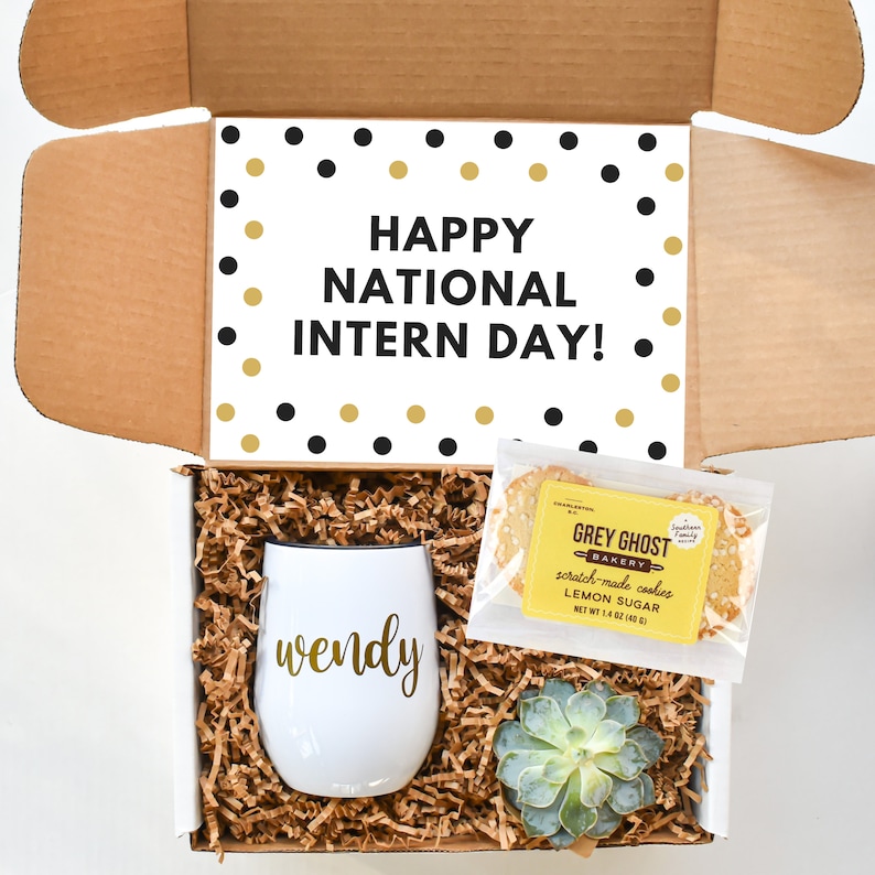 Intern Gift Box Custom Intern Gift Happy National Intern - Etsy