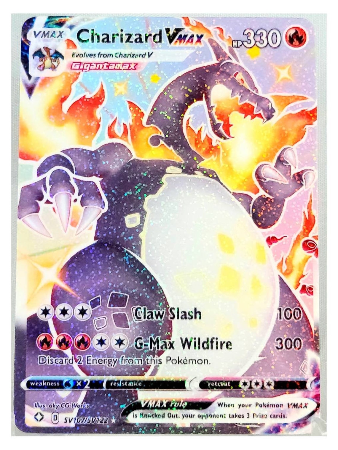 Charizard VMAX SV107/SV122 Shining Fates Full Art Holo Shiny | Etsy
