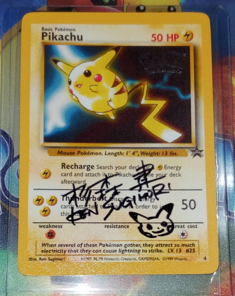Ken Sugimori Autographed Pokémon Card Choose Which Card | Etsy