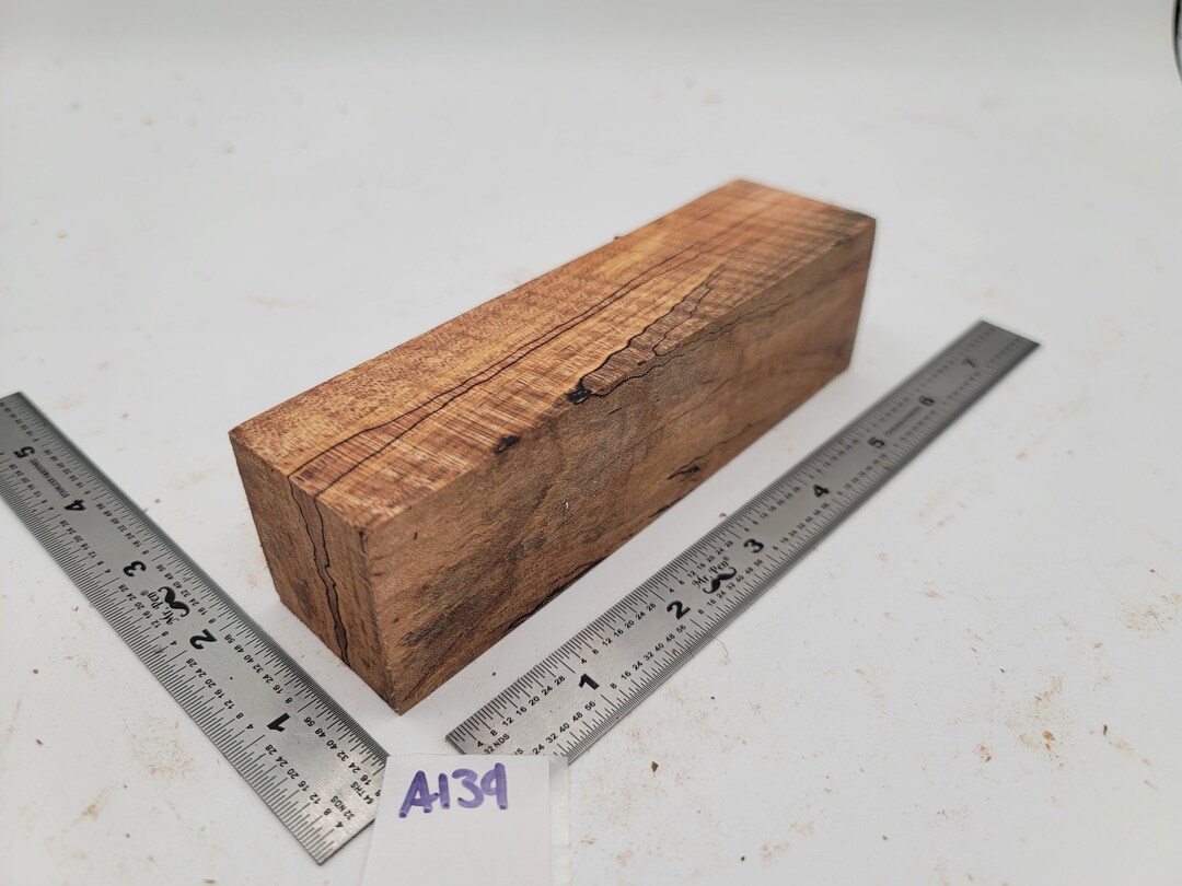 Curly Spalted Maple Blank, 6x1.5x1.5 - Etsy