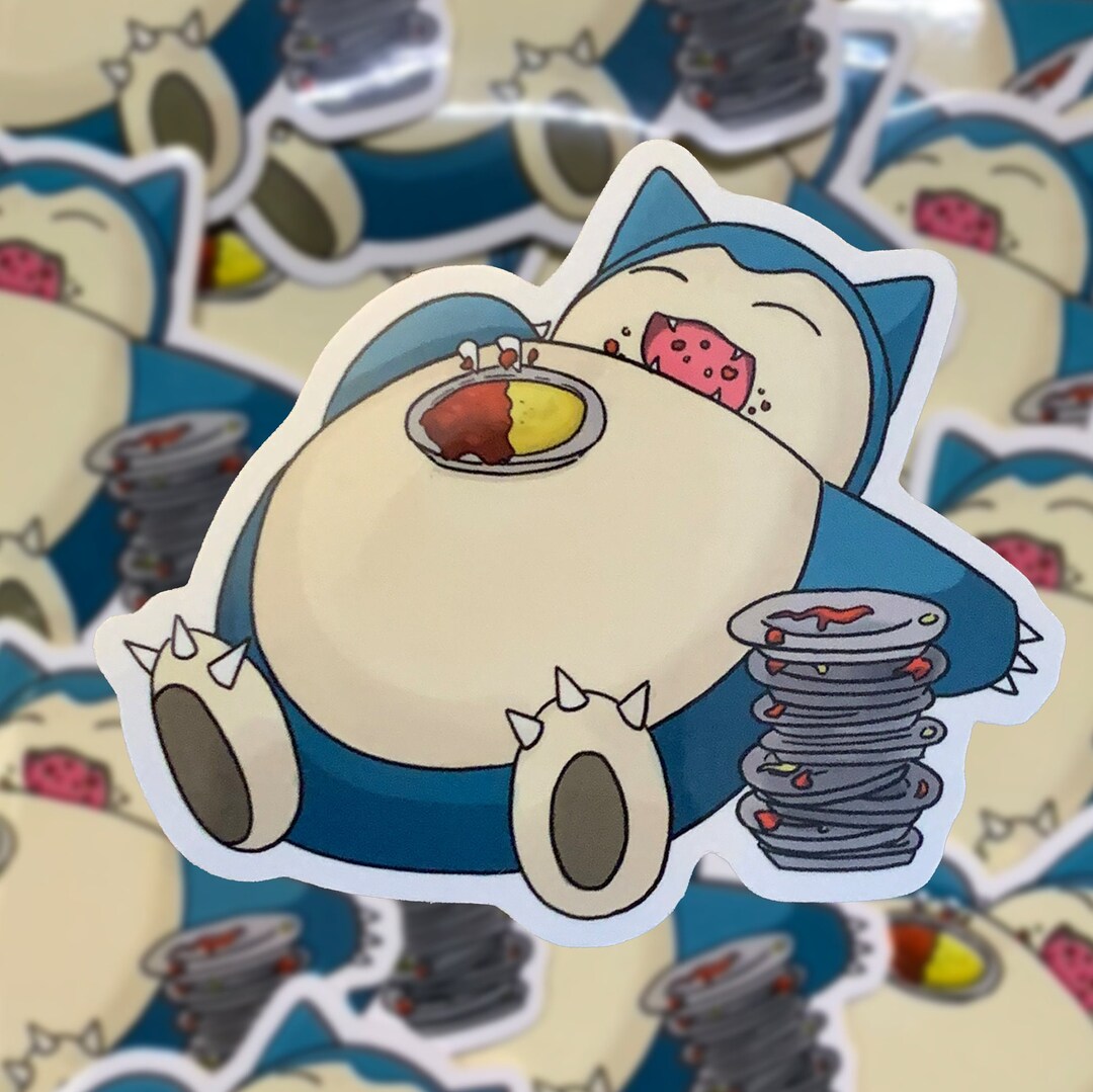 Snorlax Sticker Pokemon Sticker Gaming Sticker - Etsy