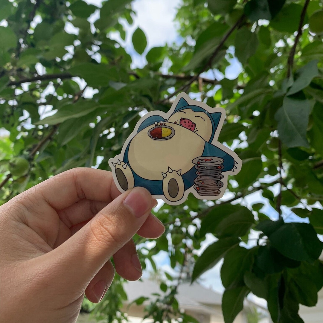 Snorlax Sticker Pokemon Sticker Gaming Sticker - Etsy